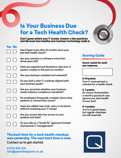 Tech Health Check - QUEST IT SUPPORT